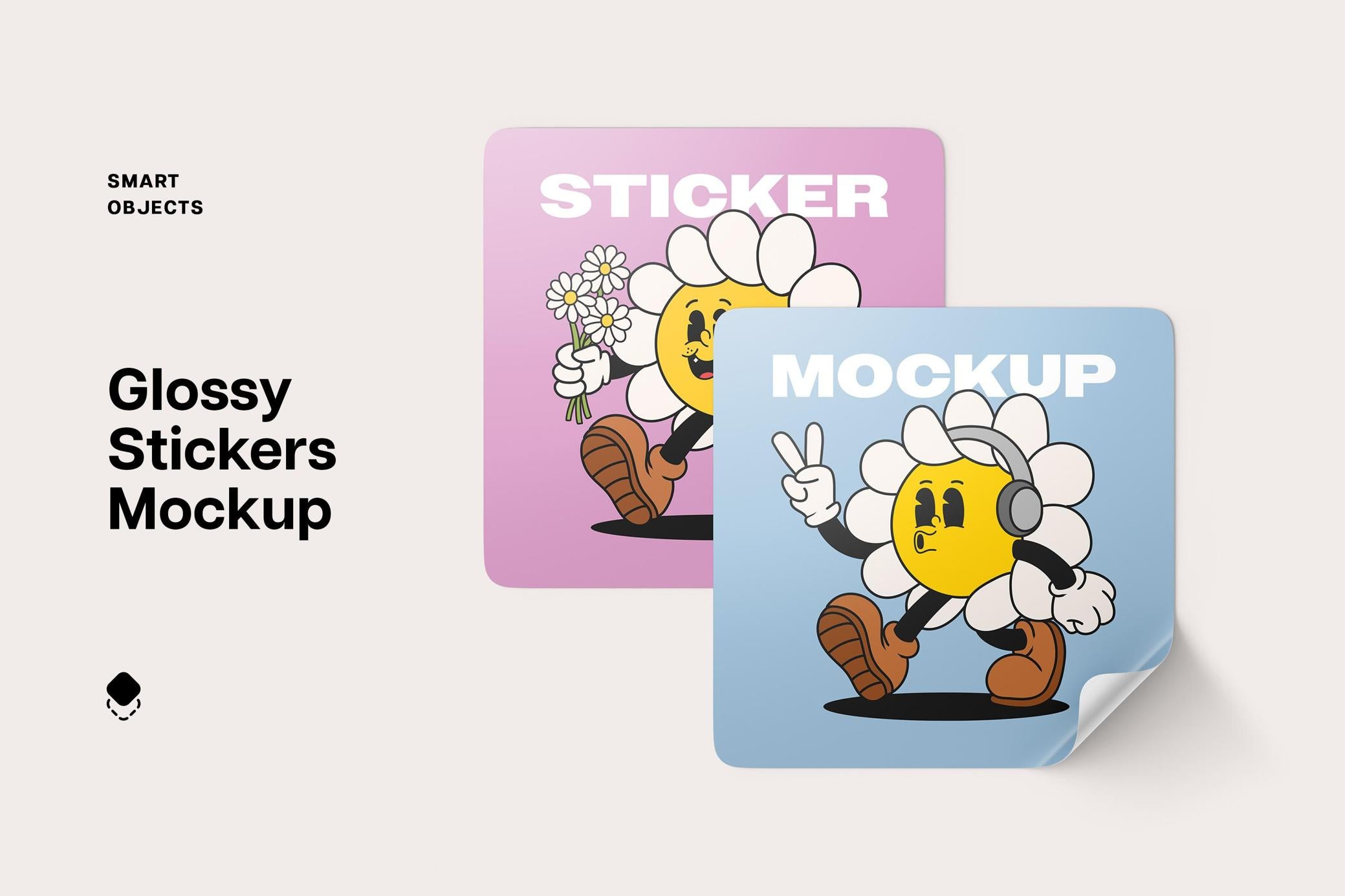 Glossy Stickers Mockup – TIM STICKER